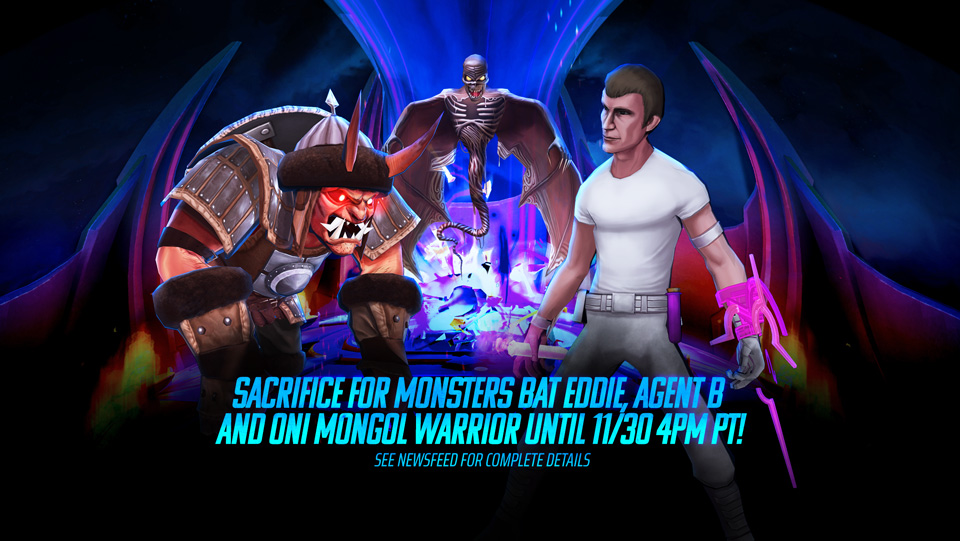 Sacrifice November 2022 - Sacrifice for Monsters Bat Eddie, Agent B and ...